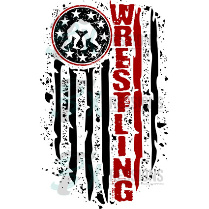 Wrestling Black flag red writing - Bling3t