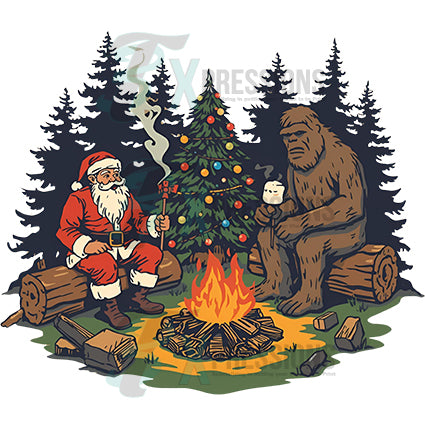 Santa with bigfoot - Bling3t