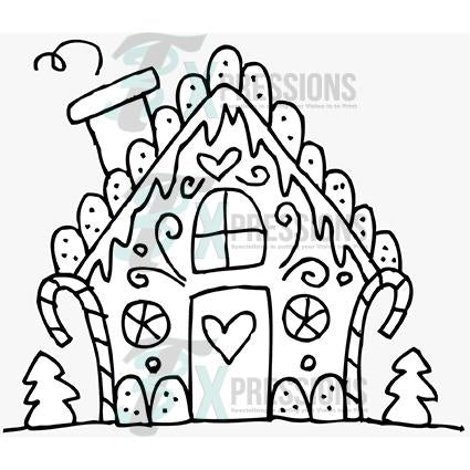 gingerbread house coloring pages print