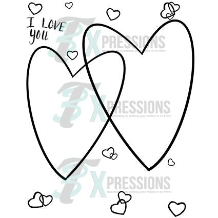 i love you heart coloring pages