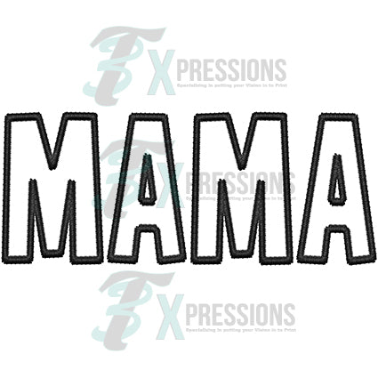 Mama outline black - Bling3t